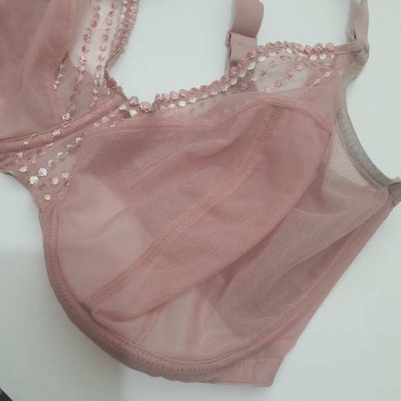 Elomi | Intimates & Sleepwear | Elomi Pink And Cream Lace Trim Unpadded ...